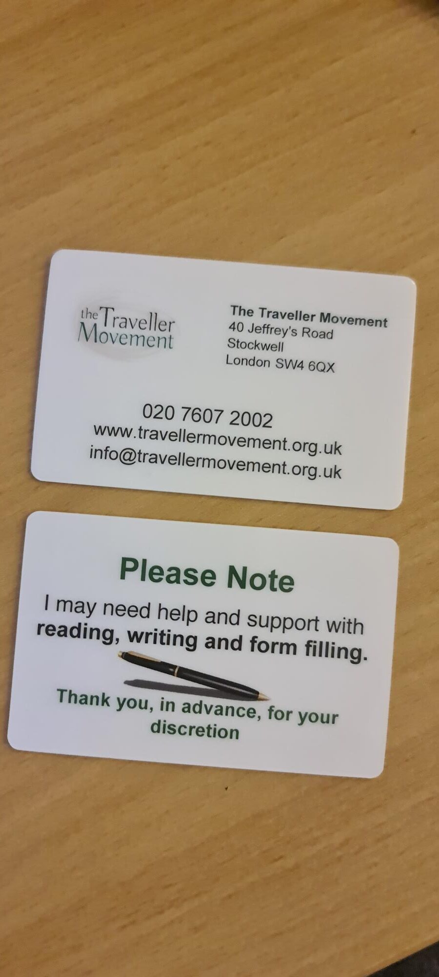 Literacy Cards | The Traveller Movement